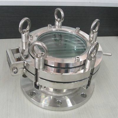 Sanitary 4inch Round Flange Sight Glass Manhole with Nut Ring - Buy ...