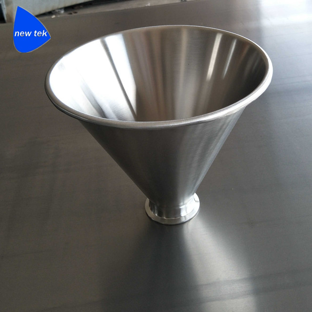 Stainless Steel SS316 Conical Hopper With Tri-Clamp Ferrule Mounting ...